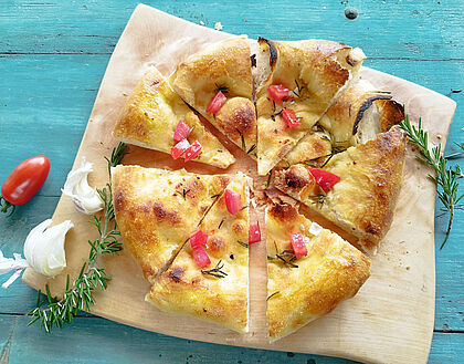 Drax Mühle - Pizzabrot mit Knoblauch und Rosmarin