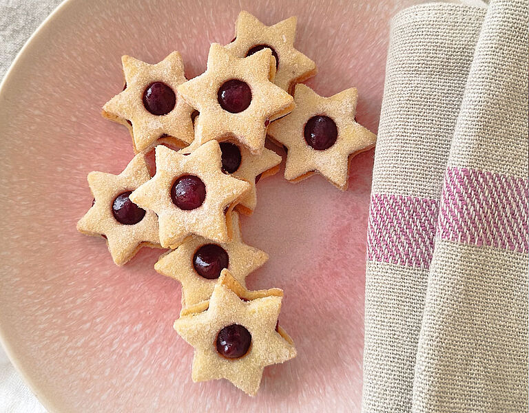 Drax Mühle - Mandel-Himbeer-Sternchen